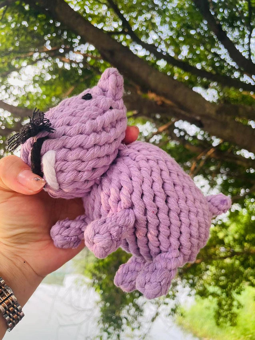 Handmade Sustainable Large Hippo Dog Rope Toys – Adogslifesupply